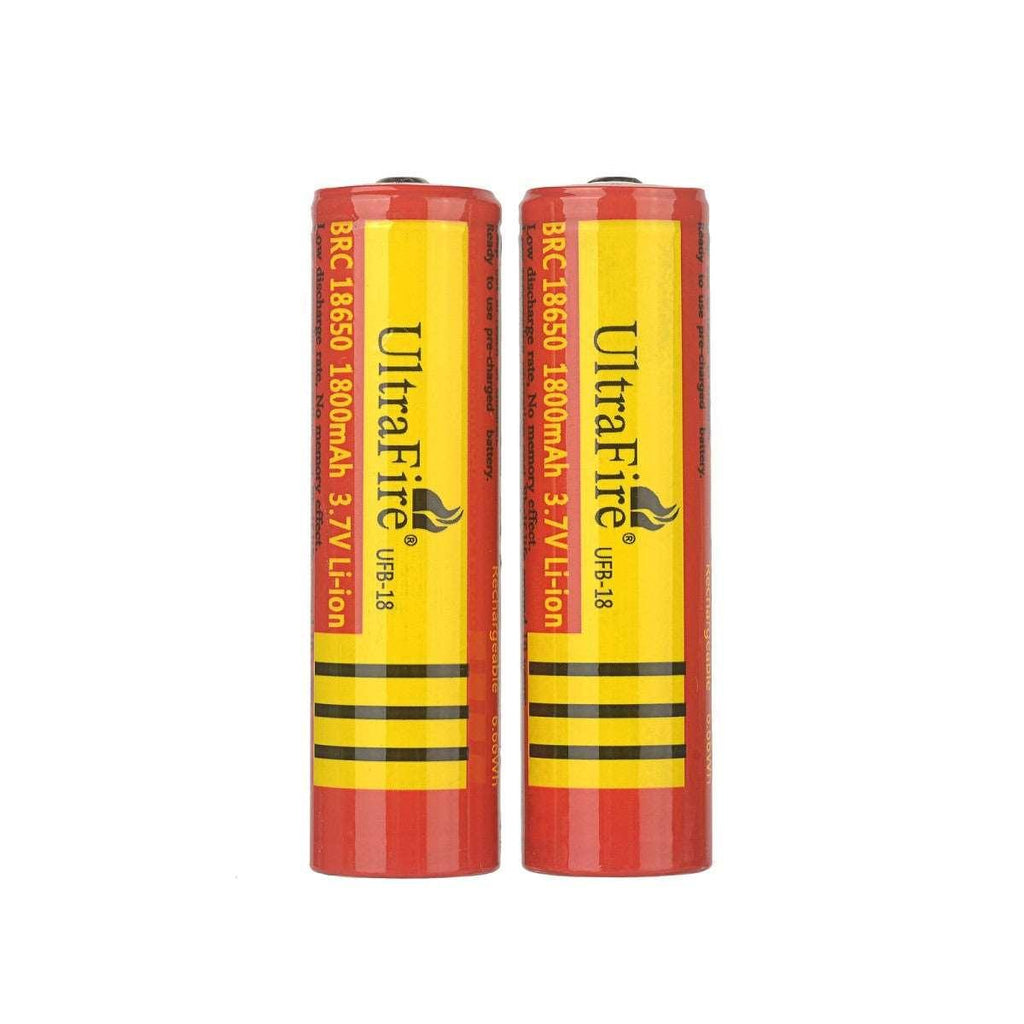 18650 - 1800mAh - 3.7V Rechargeable Battery (2-Pack) - UltraFire Store