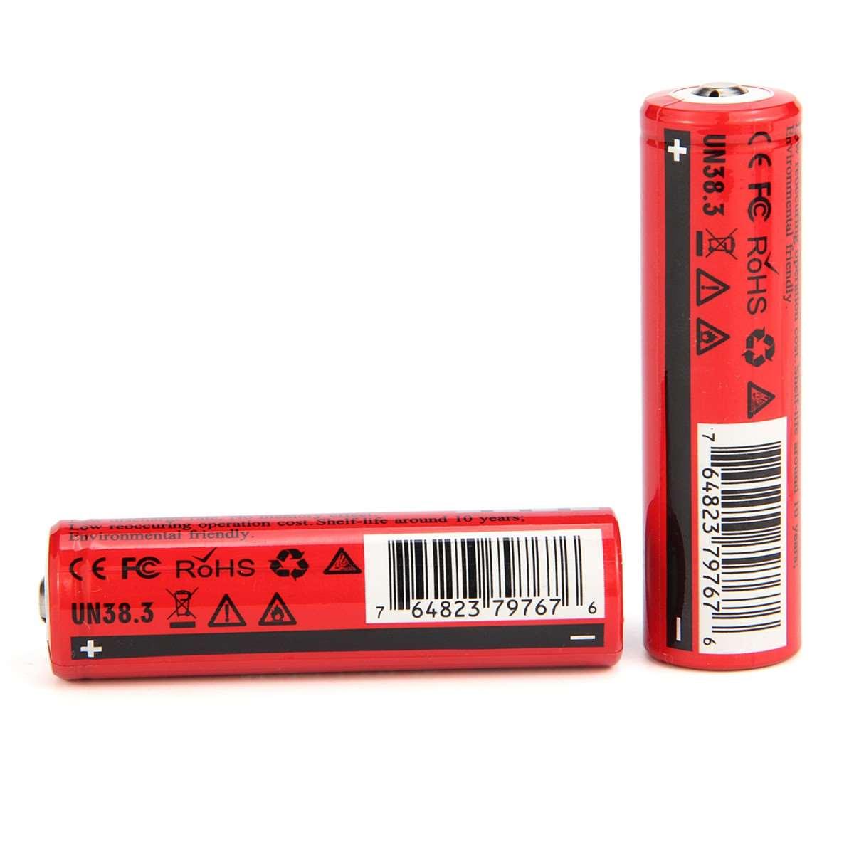 18650 - 2600mAh - 3.7V Rechargeable Battery (2-Pack) - With Protection Board - UltraFire Store