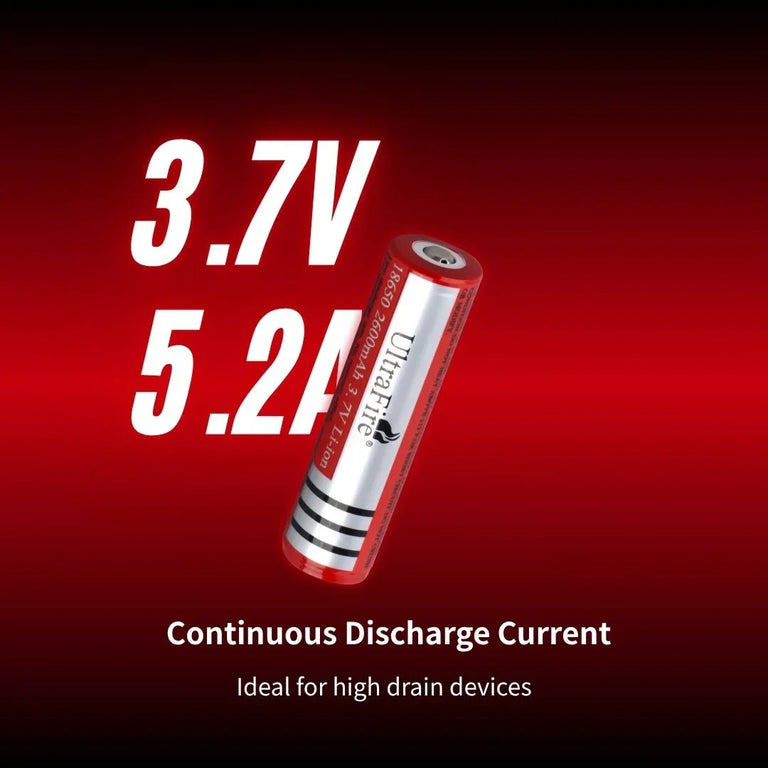 UltraFire 18650 Rechargeable Battery 2600mAh