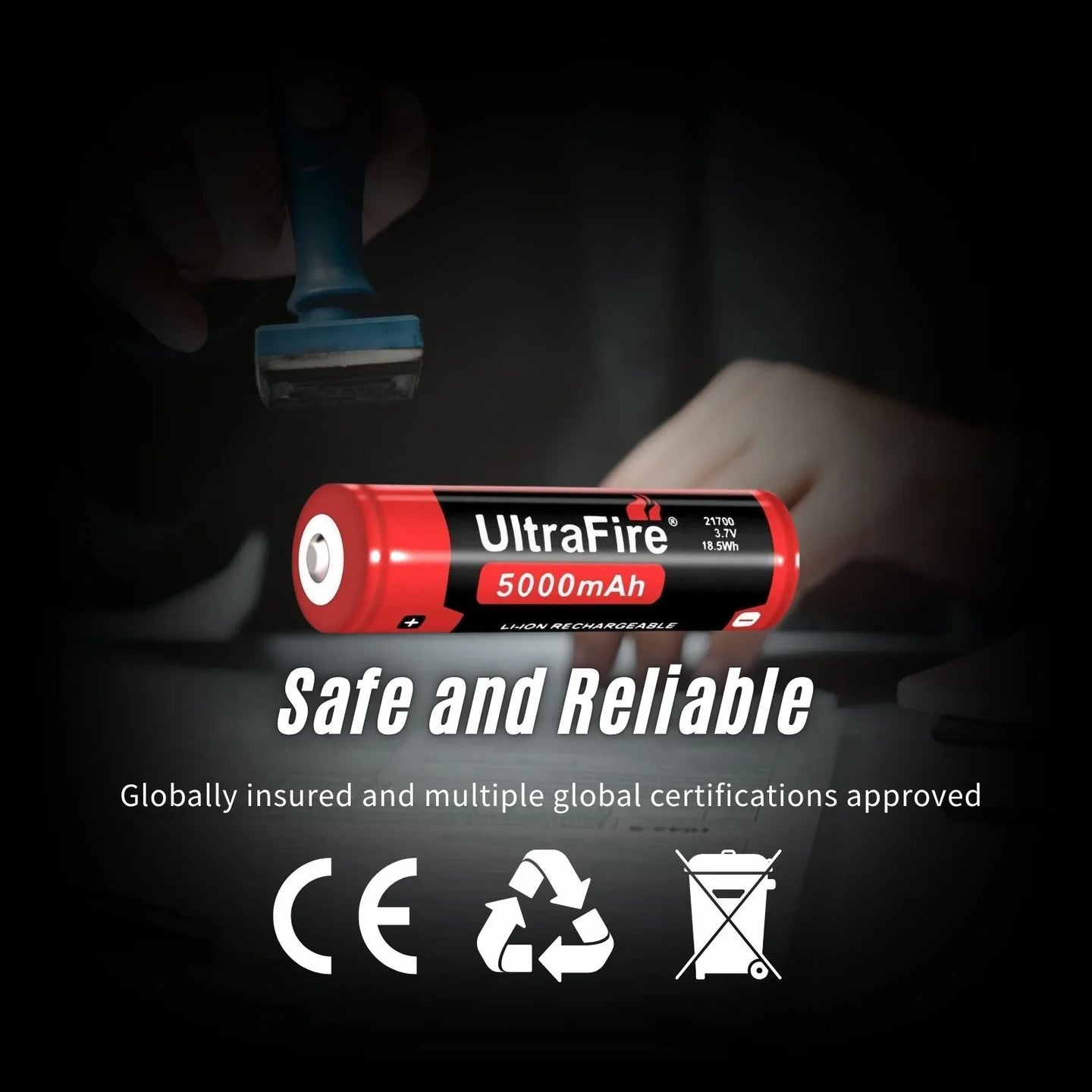 UltraFire® 21700 Rechargeable Battery