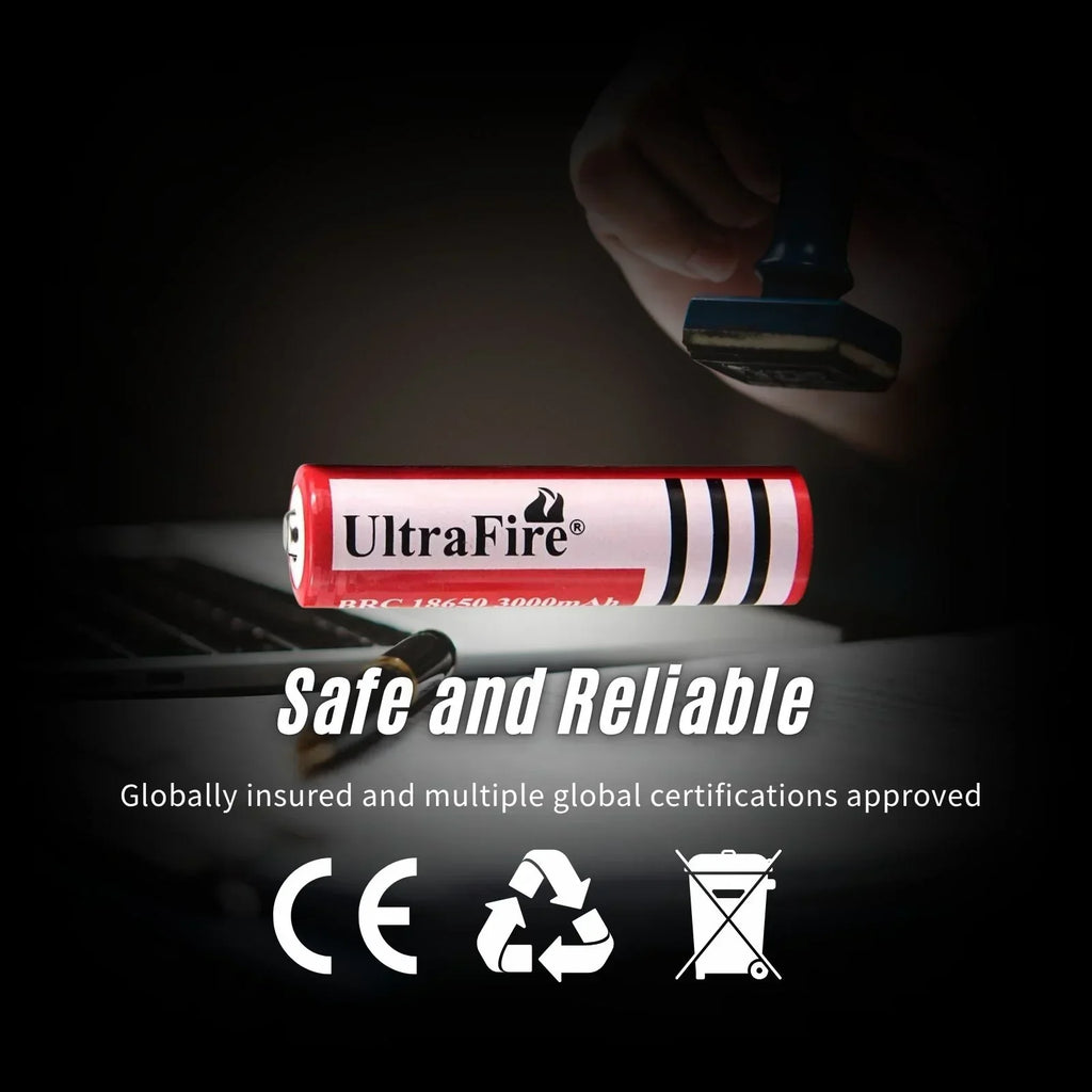 UltraFire 18650 | 3000mAh Rechargeable Battery - Real Capacity & 3.6A ...