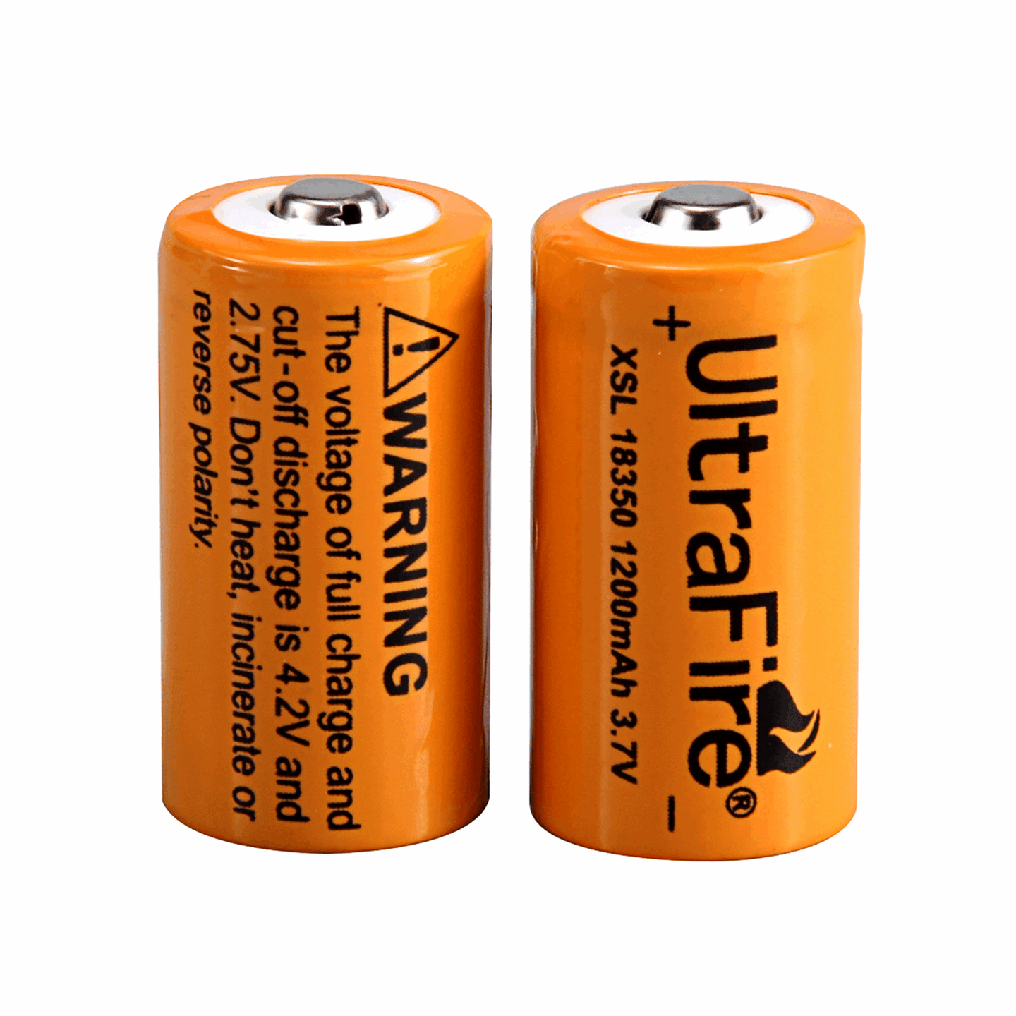 18350 - 1200mAh - 3.7V Rechargeable Battery (2-Pack) - UltraFire Store