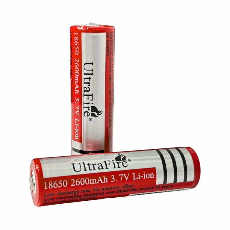 UltraFire 18650 | 2600mAh Rechargeable Battery - Real Capacity & 5A Discharge for Flashlights ...