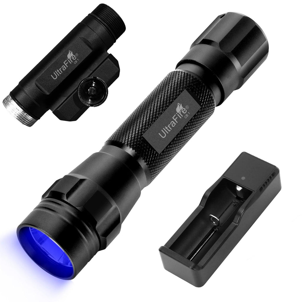 UltraFire CB1 Blue LED Hunting Flashlight – 450-460nm 800LM with ...