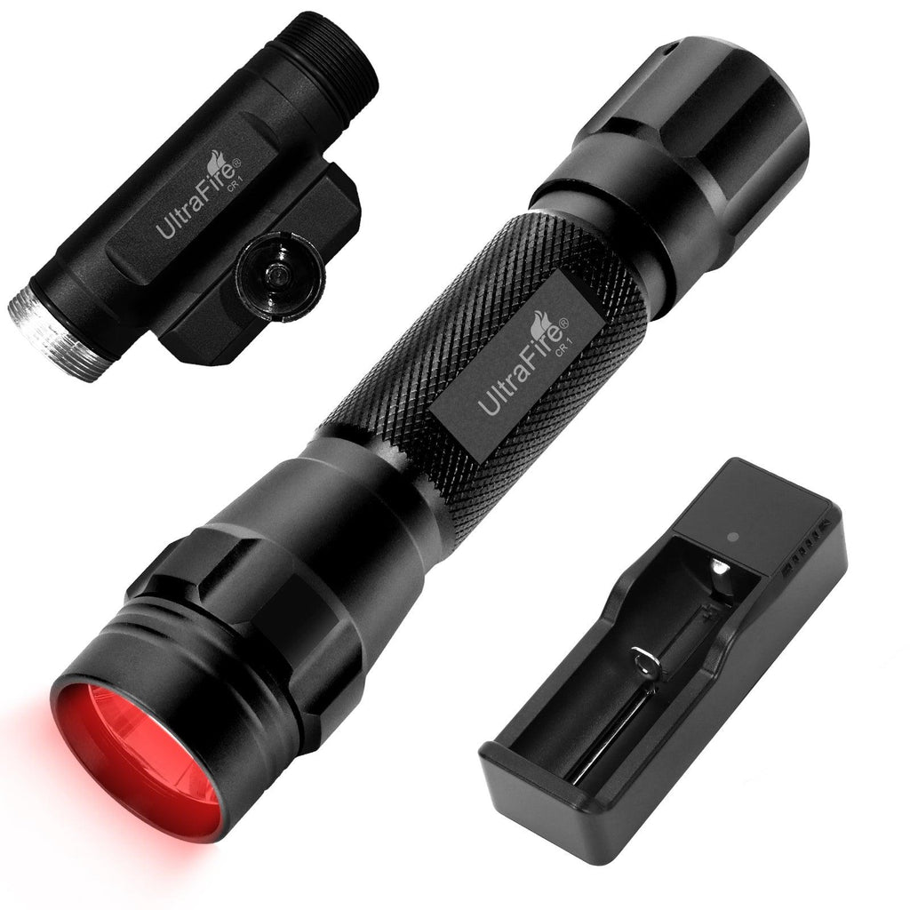 UltraFire CR1 Red LED Hunting Flashlight