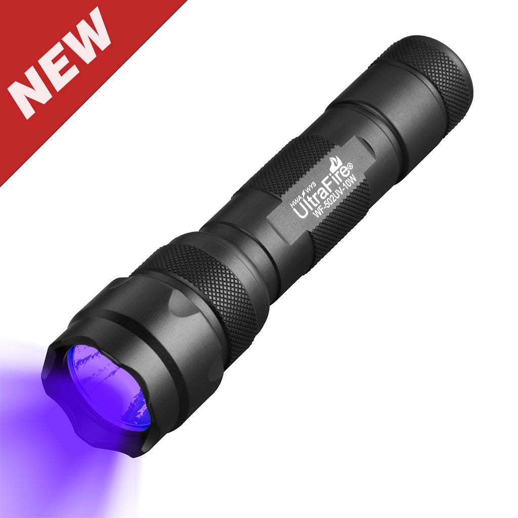 UltraFire WF-502UV 10W UV Flashlight - Powerful, Durable & Waterproof [USA]