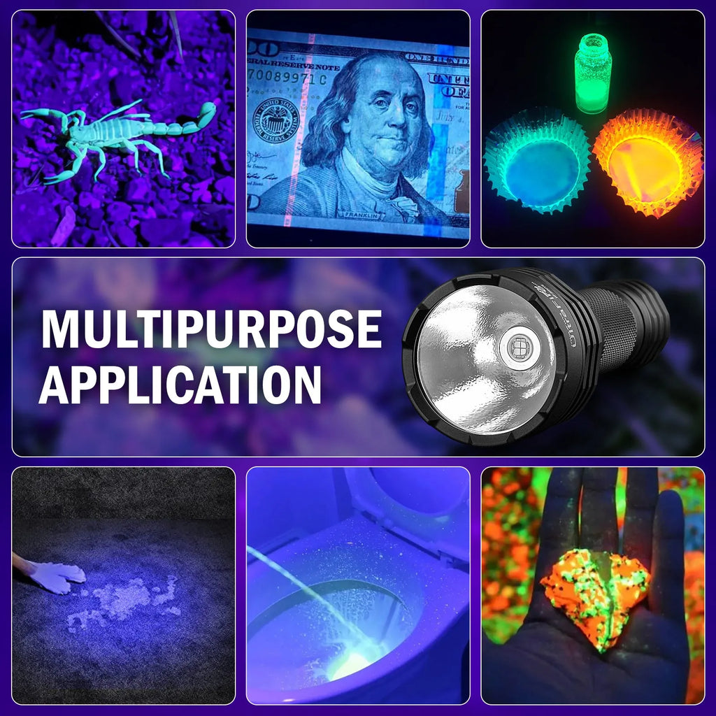 UltraFire 395nm/365nm UV Flashlights: Professional Detection Tools for Forensics, Hunting & Home Use