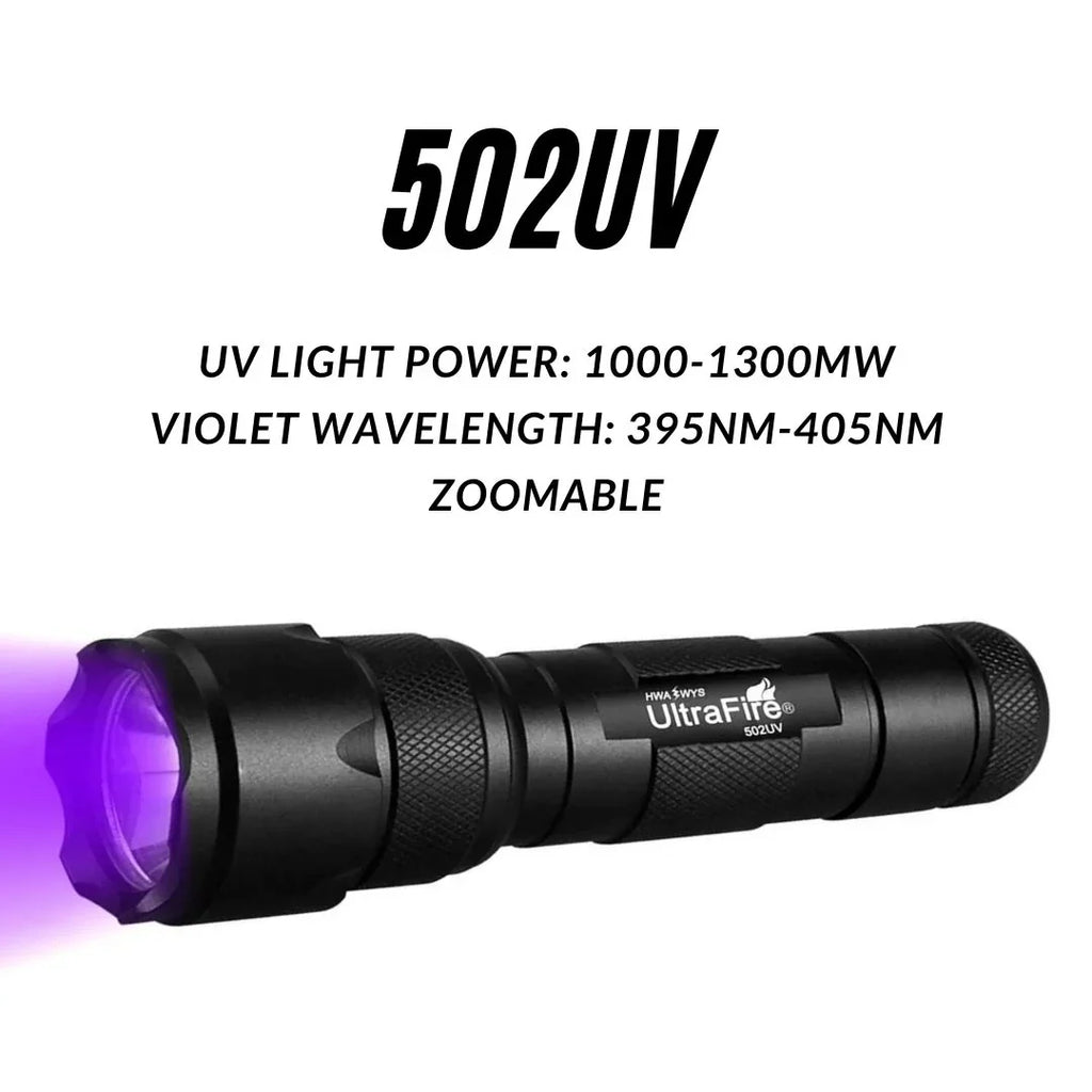 UltraFire 395nm/365nm UV Flashlights: Professional Detection Tools for ...