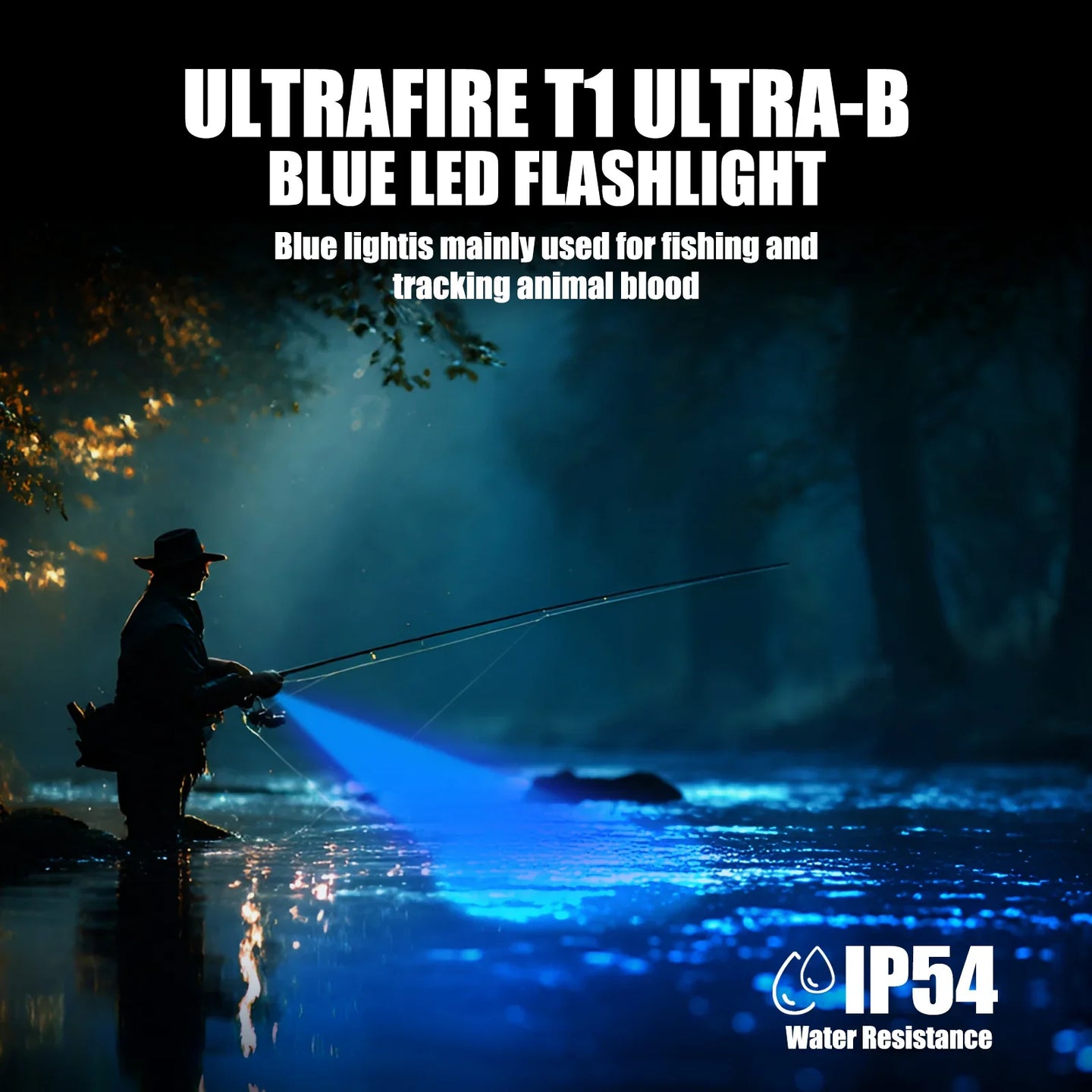 UltraFire® T1 Ultra-B Blue LED Flashlight
