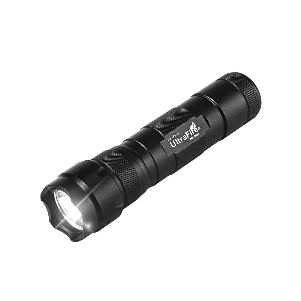 UltraFire UF-502A Tactical LED Flashlight with Battery - 1000LM Compact ...