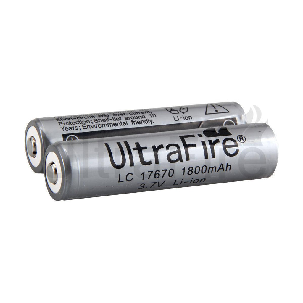 UltraFire 17670 | 1600mAh Real Capacity Li-ion Battery - CE/FCC ...